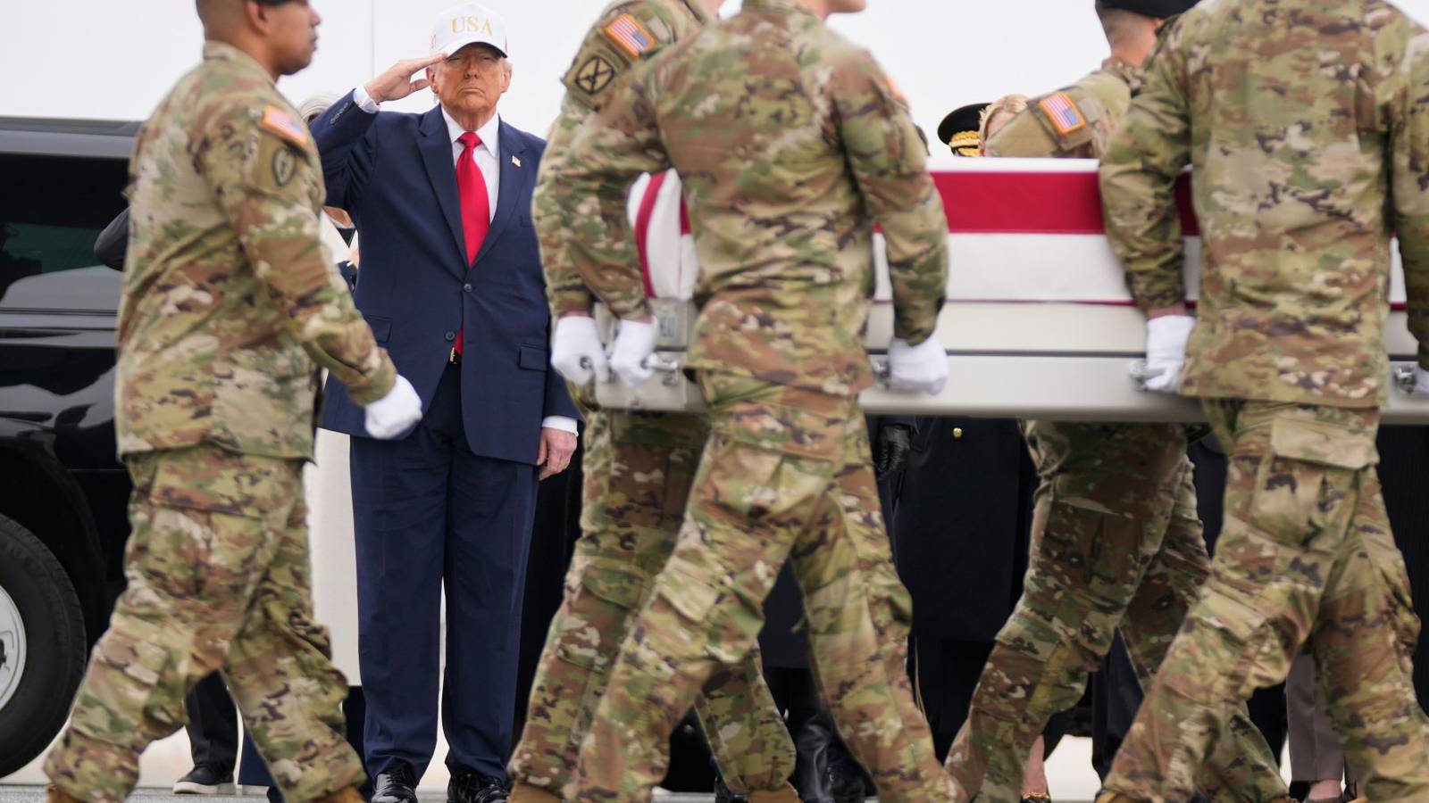 Trump Grieves with Families During Return of Soldiers Killed in War in ...