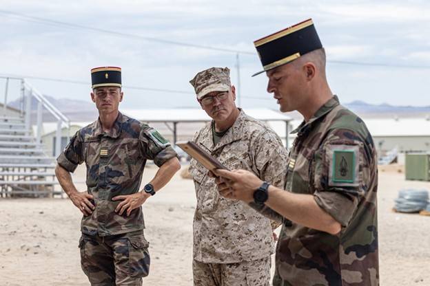 U.S. Marines and French Legionnaires Tackle Desert Warfare